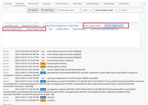 Logs Filter Labels Incorrect 📢 Feedback Hubitat