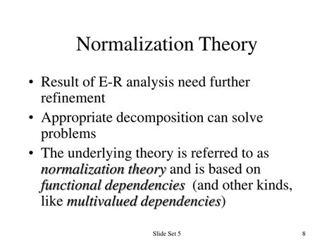 ppt 05027240 database systems relational normalization theory