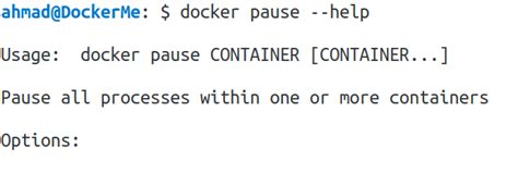توضیح دستورات داکر این قسمت Docker Push Start Stop Version Pause