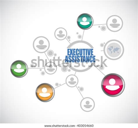 Executive Assistance People Diagram Sign Concept Stock Illustration