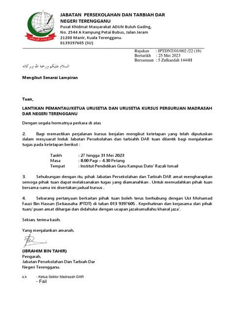 Kursus Perguruan Madrasah Dar 2023 Pdf