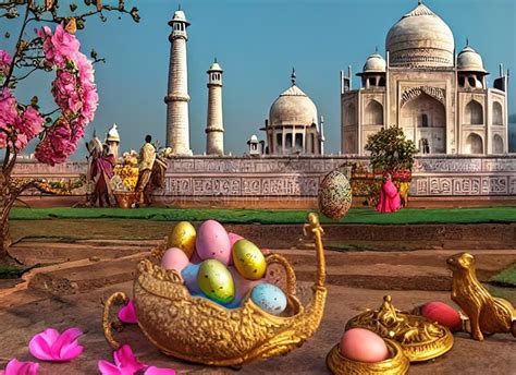 Easter Holiday Scene In Agrauttar Pradeshindia Stock Illustration Illustration Of Uttar