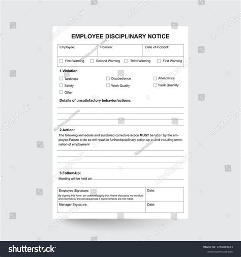 Disciplinary Action Write Up