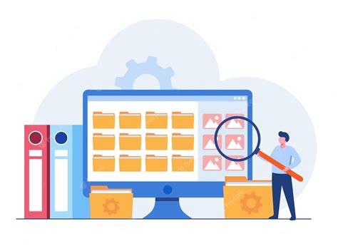 premium vector data server web concept storage technology database