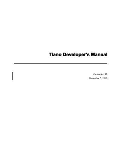 Tiano Developers Manual Firmware Encoding Index