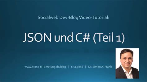 Tutorial JSON Und C Teil YouTube