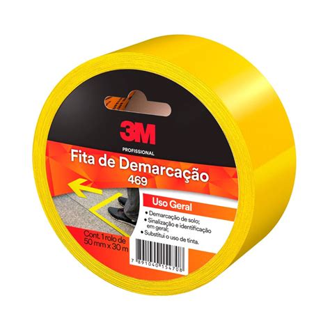Fita De Demarcação Para Solo Scotch 50mm X 30m 469 Amarela 3m Guemat