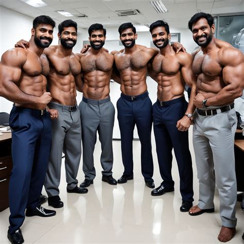 6´2 Muscle Man Shirtless South Indian Hunks 5 Friends Daddy By Bee