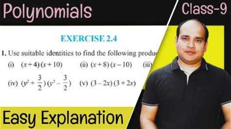 Polynomials Class 9 Maths Chapter 2 Ex 2 4 Q1 New Ncert Book Class 9 Maths 2024 25