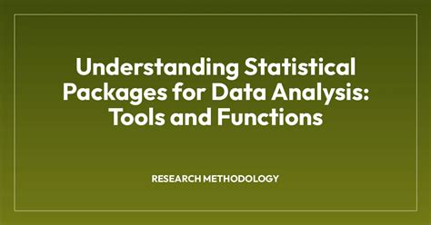 Understanding Statistical Packages for Data Analysis: Tools and Functions - LIS (Library ...