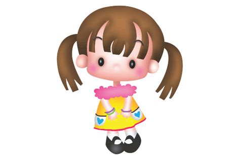 Girl Cartoon Scribble Kawaii Anime Graphic By Kookkaicartoon · Creative Fabrica