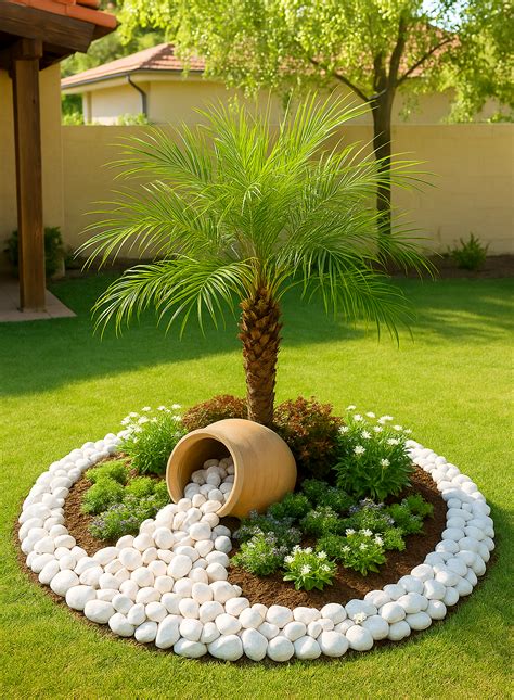 Transform Your Front Yard With This Stunning Diy Pebble Garden Idea 🌴
