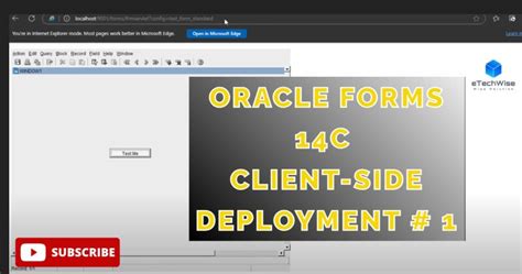 how to run oracle forms 14c in a browser etechwise posted on the topic linkedin