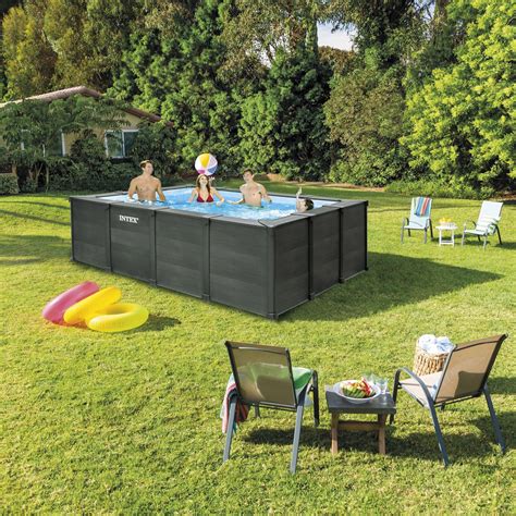 Piscina Fuori Terra Intex Rigida Graphite 400 X 300 X H 124 Cm 26396