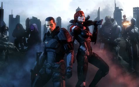 Download Wallpaper The City Destruction Red Armor Ruins Mass