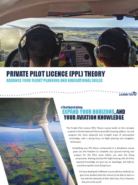 Private Pilot Licence Ppl Theory Course Guide Learn To Fly Melbourne Pdf Workweek And