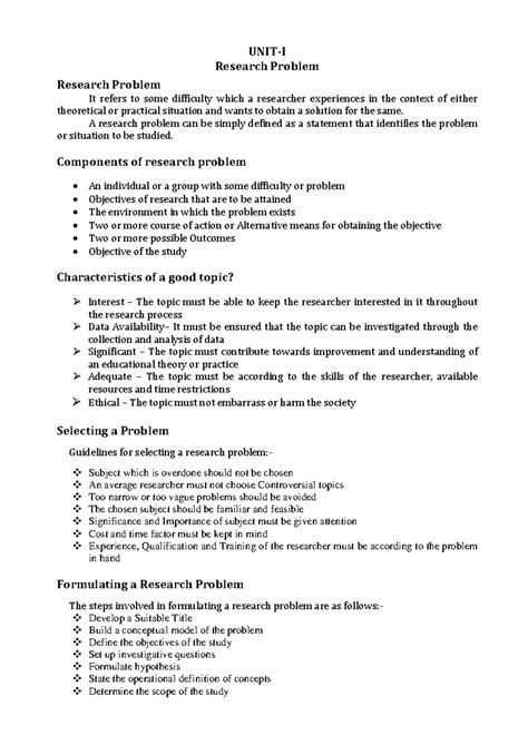 Unit 5 Rm Notes Rm Unit I Rm4151 Research Methodology And Ipr Unit