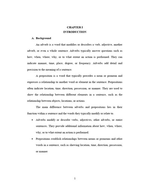 Adverb And Preposition Pdf Adverb Preposition And Postposition
