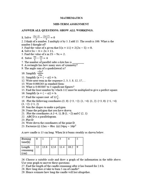 2nd Mid Term Assignment Pdf Euclidean Geometry Geometry