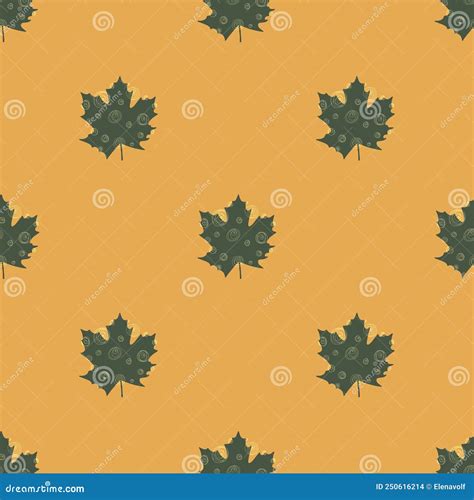 Fall Leaf Vector Illustration Seamless Pattern Stock Vector