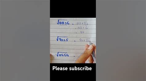 Unique Square Root Maths Youtube Mathstricks Shorts Viralvideo