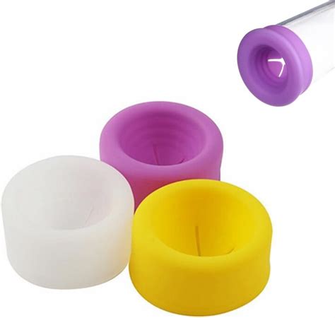 3pcs Silicone Sleeve Cover Sealing Cap Penis Vacuum Pump Replacement Penis Extender