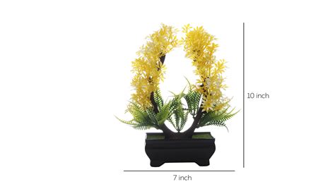 Buy Artificial U Shaped Bonsai Tree With Small Yellow Leaves At 52 OFF