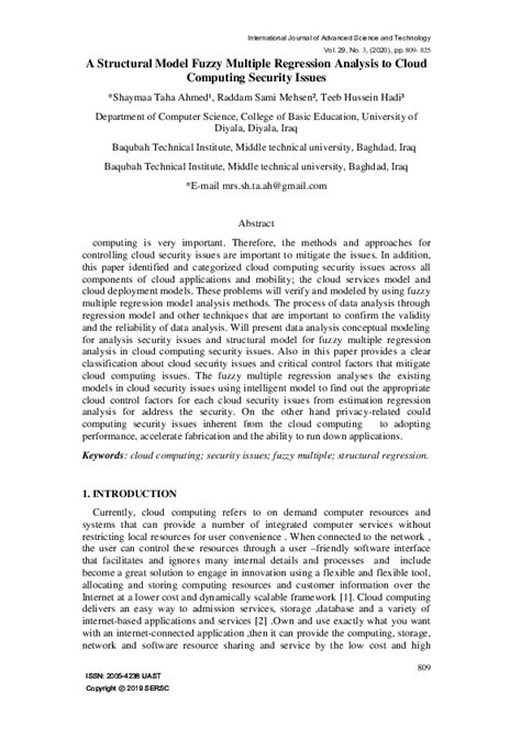pdf a structural model fuzzy multiple regression analysis to cloud
