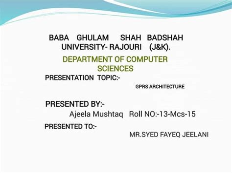 Gprs Architecture Pptx Operating Systems Computer Software And