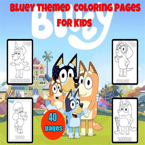 Bluey And Friends Coloring Pages