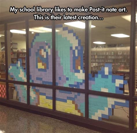 Library Post It Note Art