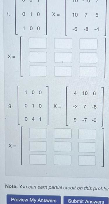 Solved 14 Points For Each Section Find The Matrix X