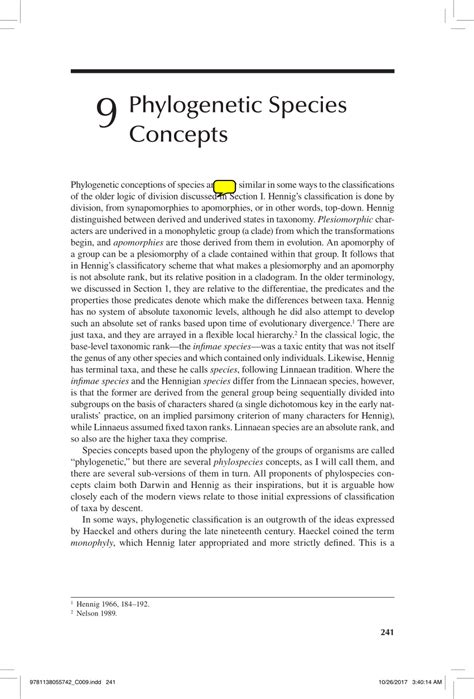 PDF Phylogenetic Species Concepts