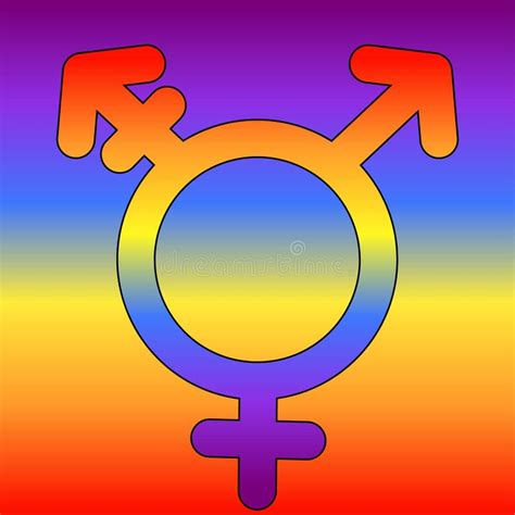 Transgender Symbol In Simple Colorful Line Design Sexual Orientation