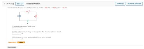 Solved 7 3 Points Details Serpse8 28p034wi My Notes