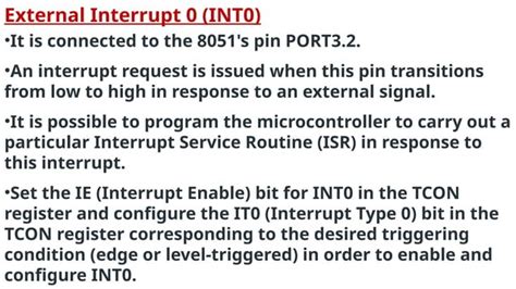 interrupt in 8051 microcontrollers pptx