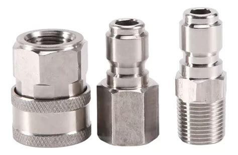 Kit De Conectores Rápidos Macho E Fêmea Npt De 38 Polegadas Parcelamento Sem Juros