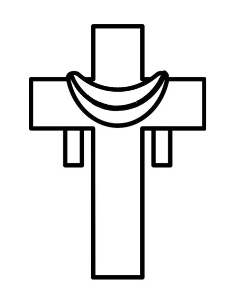 Cross Outline Stencil