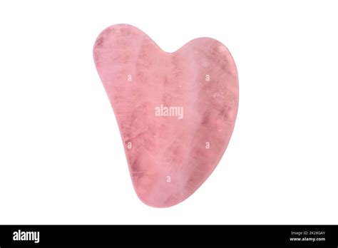 Natural Gua Sha Rose Quartz Stone Isolated Guasha Massage Tool