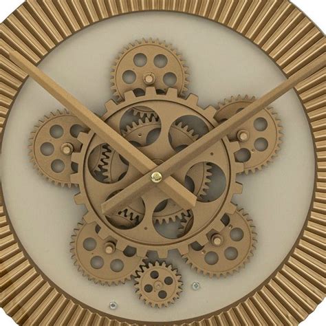 Industriële Klok Goud ø 50 Cm Wandklok Industrieel Goud 50 Cm