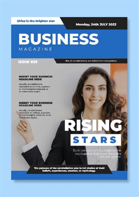 School Magazine Cover Design Template