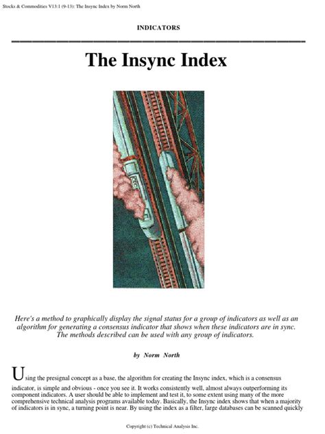 Norm North The Insync Index Pdf Technical Analysis Teaching