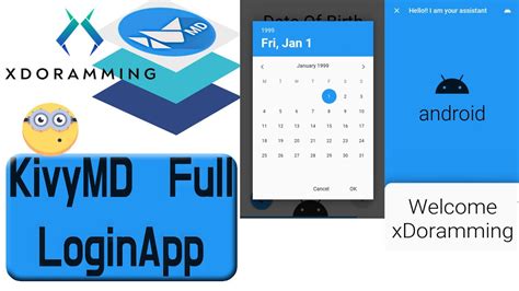 Kivymd Login System And Data Storage Python Project Full App From Scratch Youtube