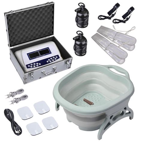 Yescom Dual User Ionic Detox Foot Bath Machine With Infrared Belts And