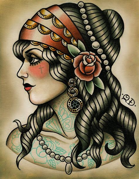 33 Girl Head Tattoo Ideas Head Tattoos Tattoos Traditional Tattoo