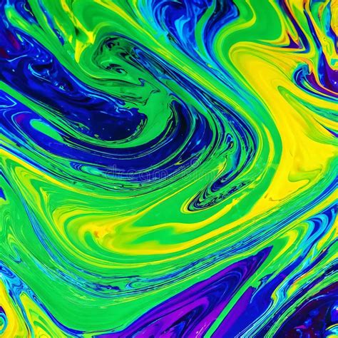Dynamic Abstract Background With Swirling Liquid Patterns And Colorful