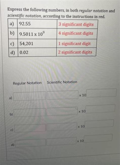 Solved Express The Following Numbers In Both Regular Chegg