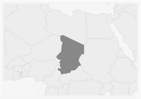 Map Of Africa With Highlighted Chad Map 41061123 Vector Art At Vecteezy
