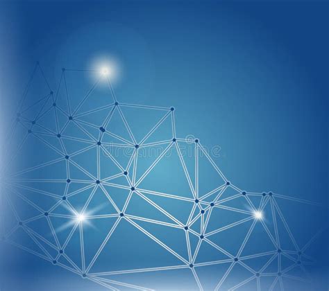 Blue Cyberspace Polygonal Vector Background Stock Vector Illustration Of Cyberspace Cyber