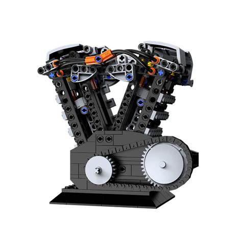 V Twin Engine Model Mini Version 396pcs Letbricks